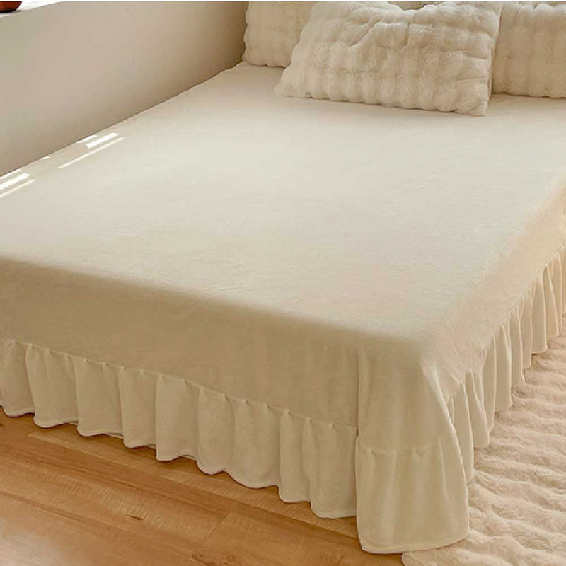 Puffy Comfort Thickened Faux Rabbit Fur Bed Sheet Set - FunnyFuzzy