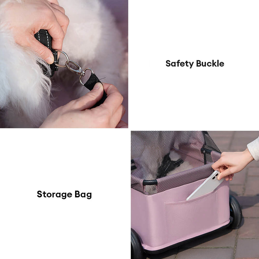 Lightweight Compact Foldable Small Dogs Pet Stroller with Sunshade ...