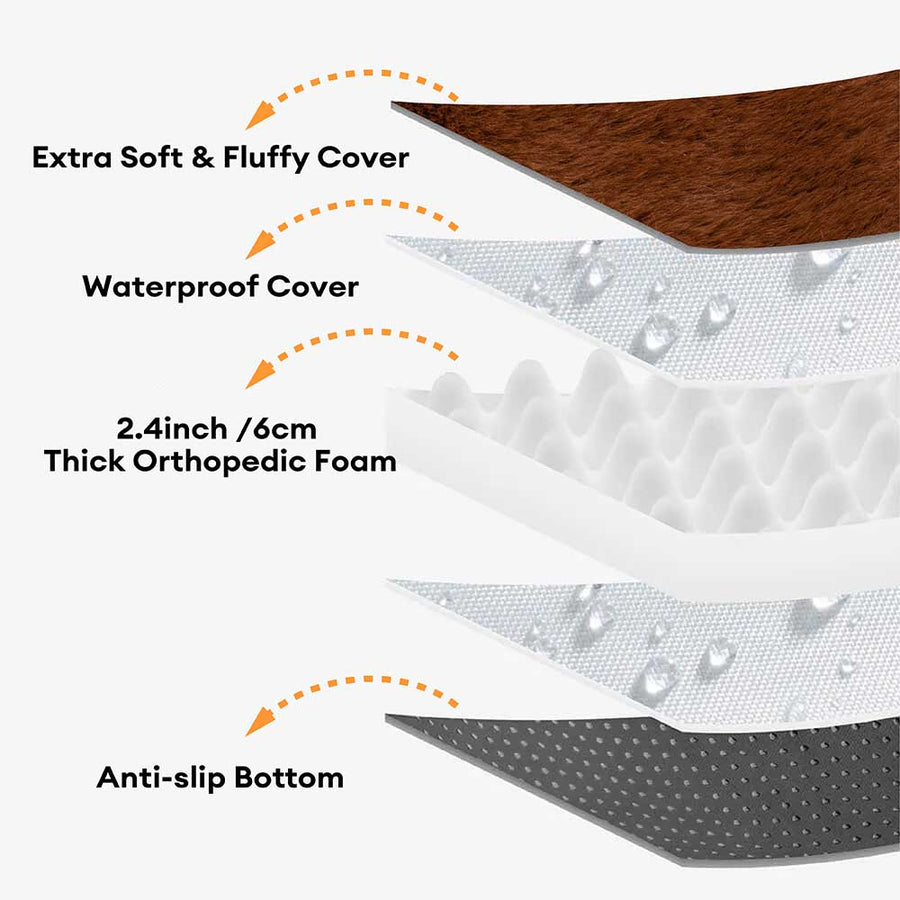 Classic Fluffy Super Large Donut Human Dog Bed - Cuddle Cradle - FUNNYFUZZY