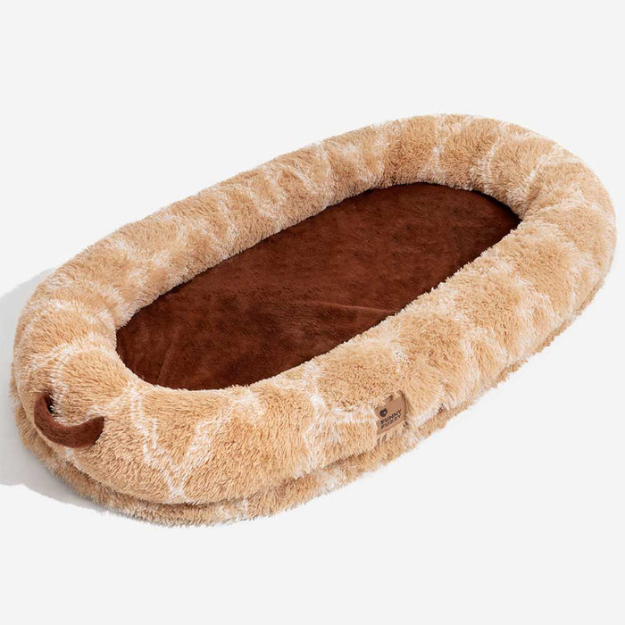 Classic Fluffy Super Large Donut Human Dog Bed - Cuddle Cradle - FUNNYFUZZY