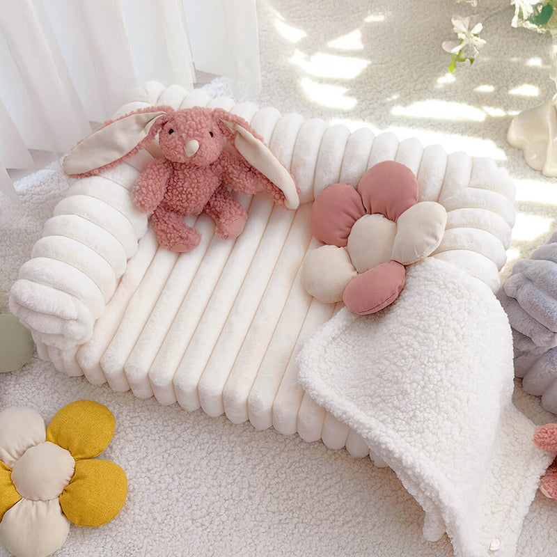 Cream Fluffy Comfort Orthopedic Dog and Cat Sofa Bed - FUNNYFUZZY