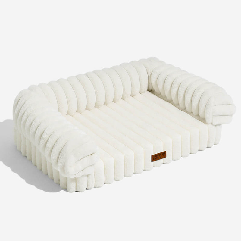 Cream Fluffy Comfort Orthopedic Dog and Cat Sofa Bed - FUNNYFUZZY