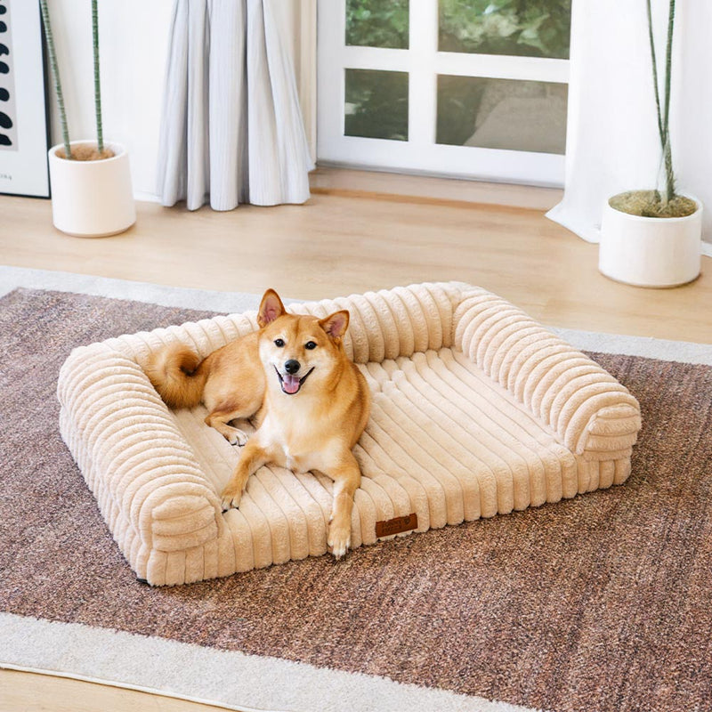 Cream Fluffy Comfort Orthopedic Dog and Cat Sofa Bed - FUNNYFUZZY
