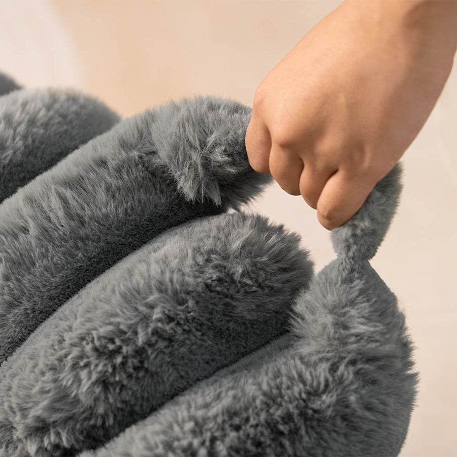 Creamy Plush Super Large Donut Human Dog Bed - Cuddle Cradle - FUNNYFUZZY