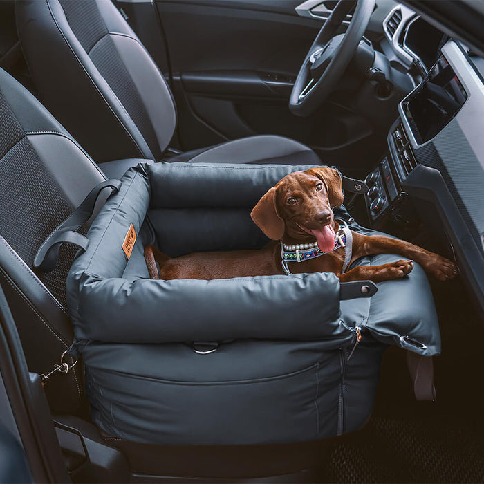 Deluxe Faux Leather Dog Car Seat | Urban Voyager Booster Bed