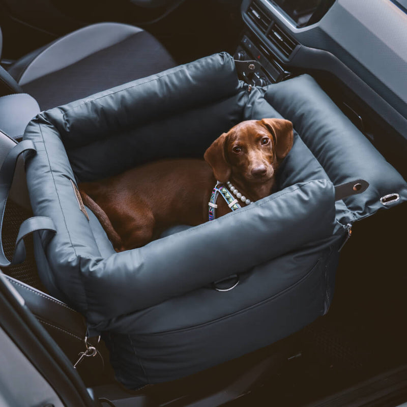 Deluxe Faux Leather Dog Car Seat | Urban Voyager Booster Bed