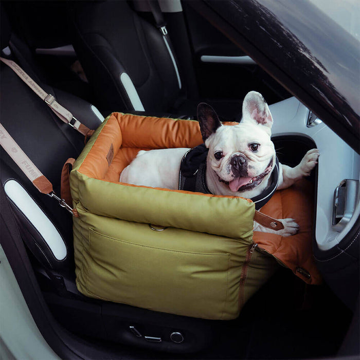 Deluxe Faux Leather Dog Car Seat | Urban Voyager Booster Bed
