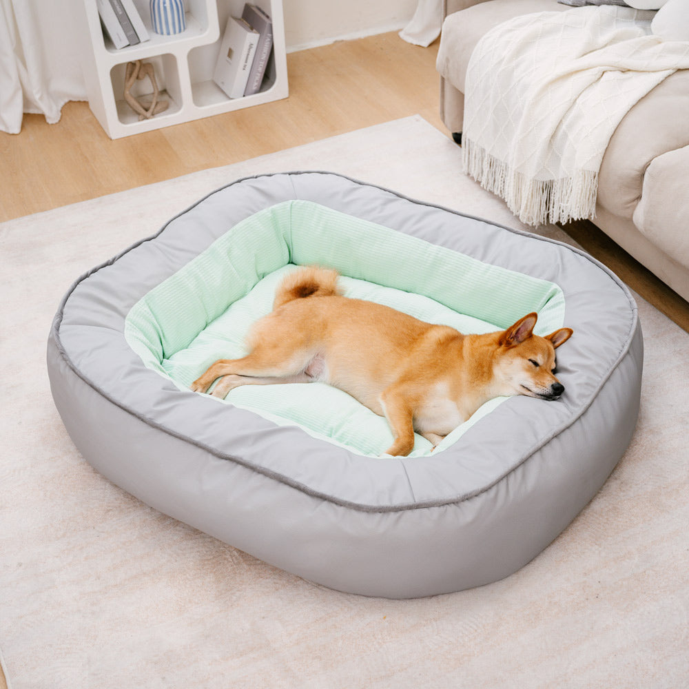 Waterproof Non-stick PU Leather Scratch-resistant Full Support Dog Bed ...