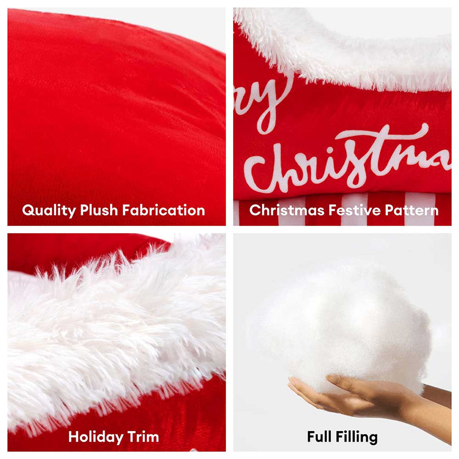 Festive Sleigh Dog Bed | Cozy & Plush Christmas Bed for Pets - FunnyFuzzy