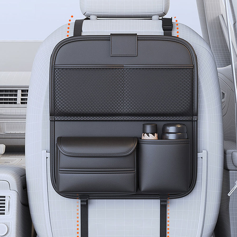 Car Backseat Foldable Organizer with Tray Table - FUNNYFUZZY