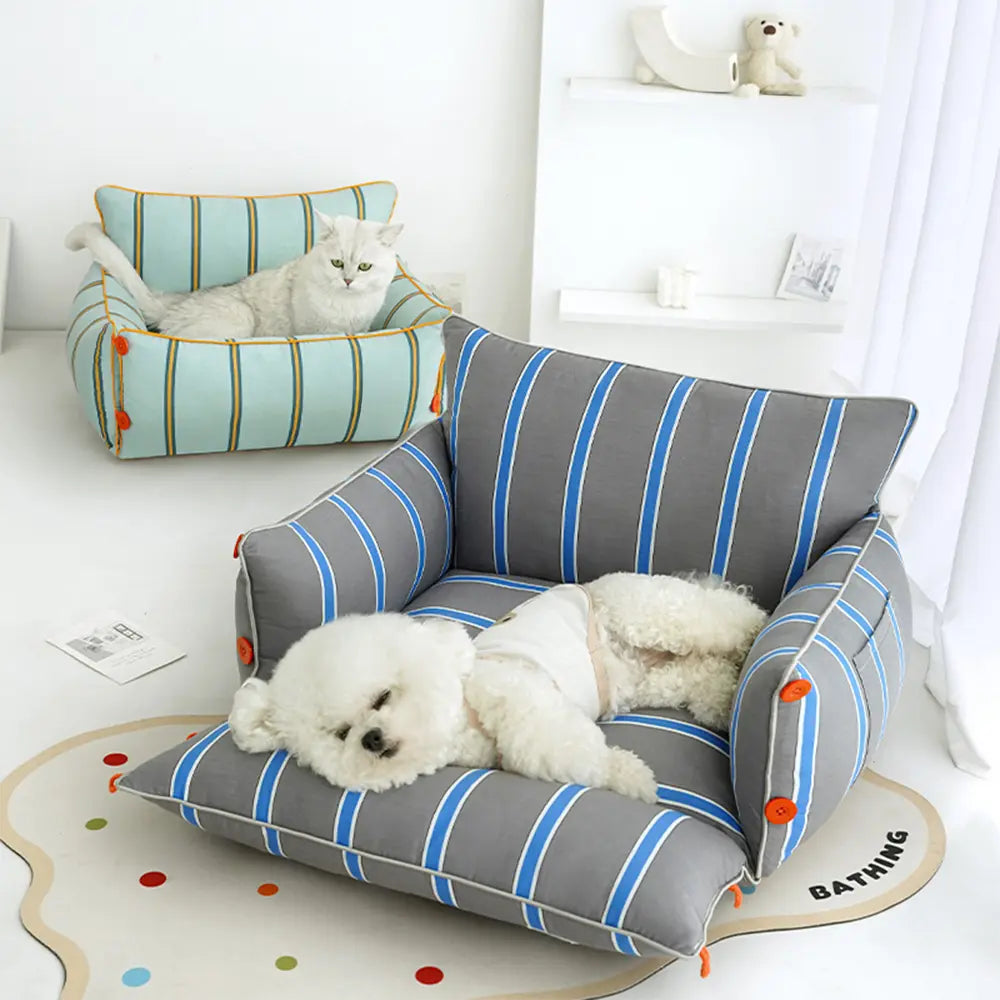 Cotton Comfort Calming Bed Dog Sofa Bed - FUNNYFUZZY