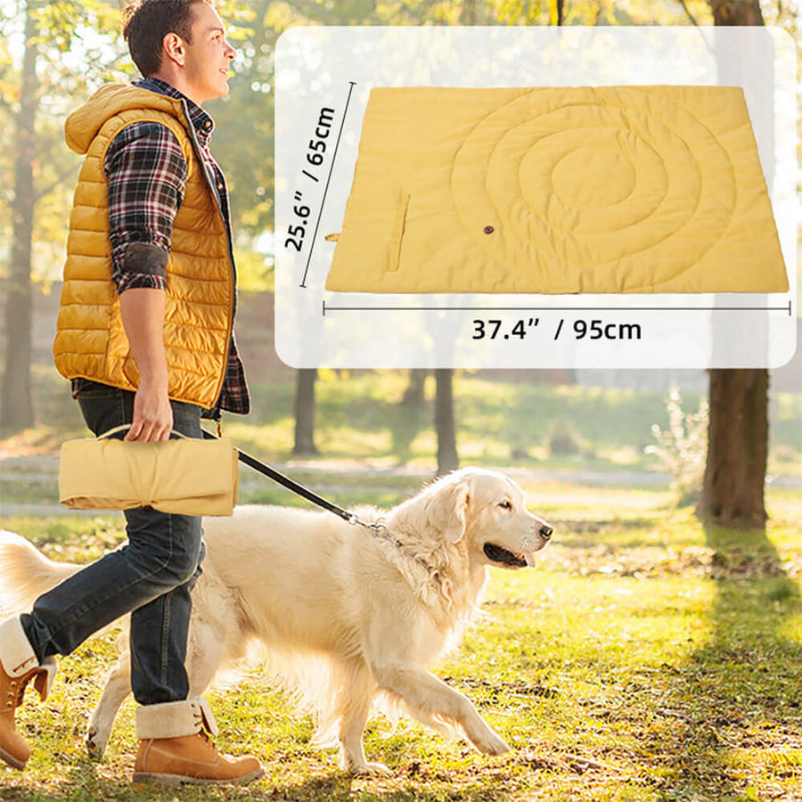 Foldable Waterproof Portable Dog Car Seat Mat Dog Camping Mat - FunnyFuzzy
