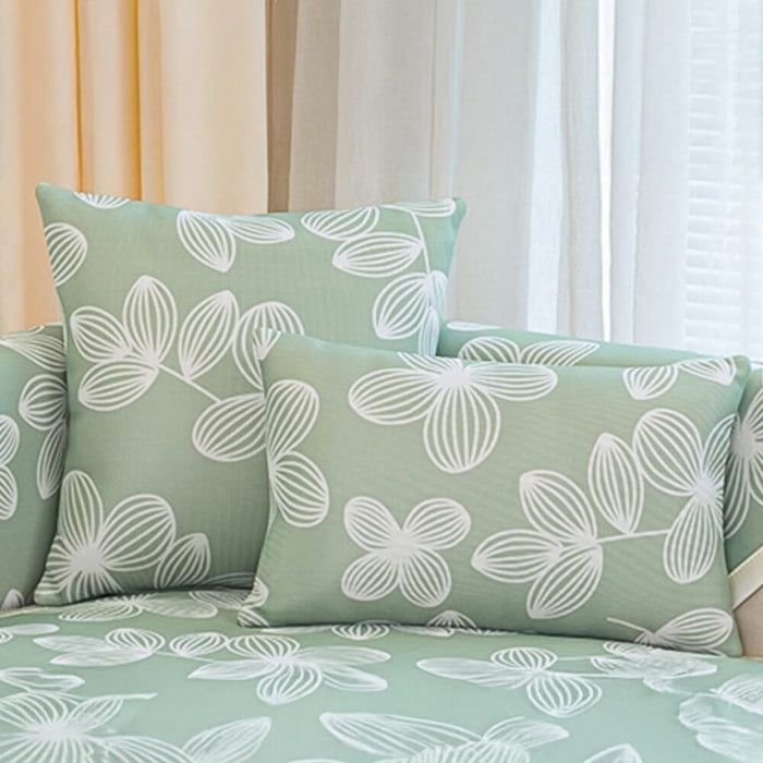 Fresh Floral Ice Silk Cooling Non-Slip Couch Cover - FUNNYFUZZY