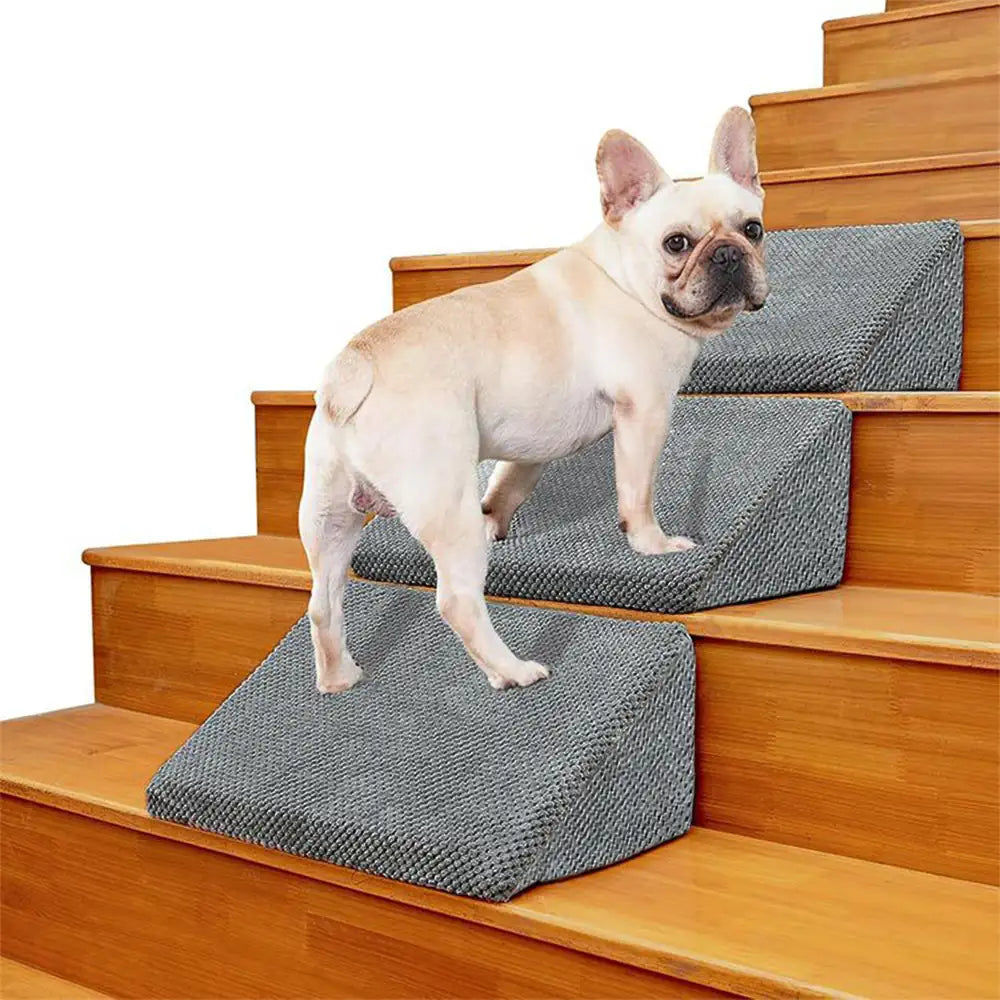 Modular Foam Dog Ramp Stairs for Staircase Stairs with Velcro - FUNNYFUZZY