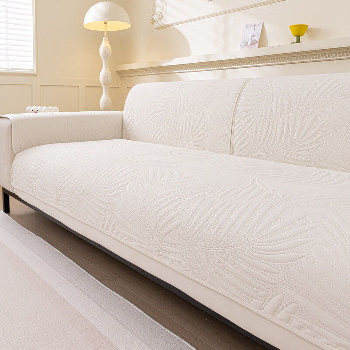 Large Leaf Pattern Water-resistant Sofa Protector Non-Slip Couch Cover ...