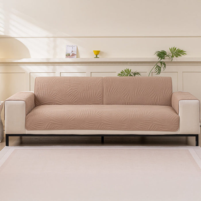 Large Leaf Pattern Water-resistant Sofa Protector Non-Slip Couch Cover ...