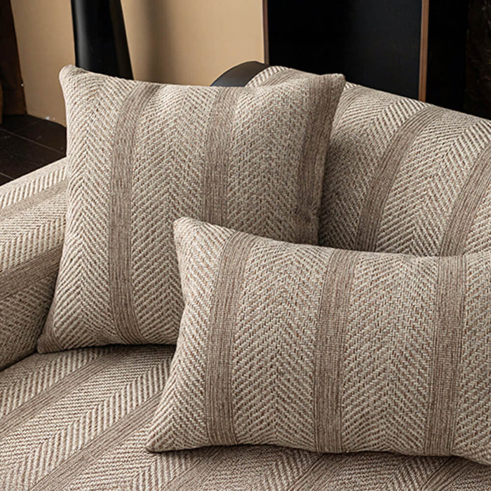 Minimalist Herringbone Weave Breathable Faux Linen All-Season Couch ...