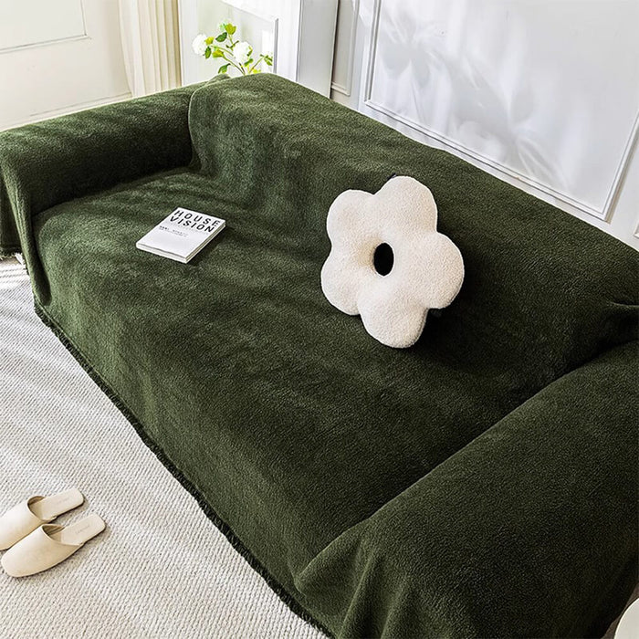 Soft Plush Waterproof Multi-Purpose Sofa Protection Couch Cover ...
