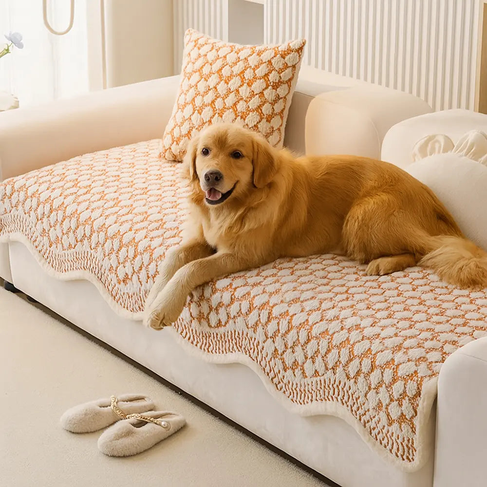 Vintage Classic Chenille Scratch Resistant Sofa Protective Couch Cover ...