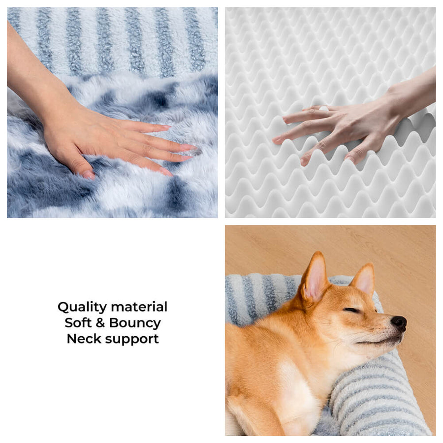 Deluxe Fluffy Full Support Anxiety Relieving Large Dog Bed - FunnyFuzzy