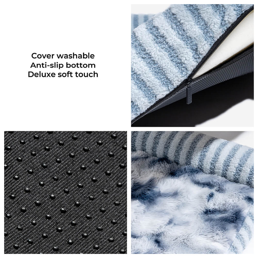 Deluxe Fluffy Full Support Anxiety Relieving Large Dog Bed - FunnyFuzzy