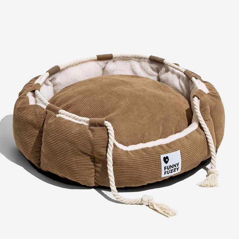 Chew-Resistant Pet Bed with Adjustable Drawstring - Perfect for Dogs ...