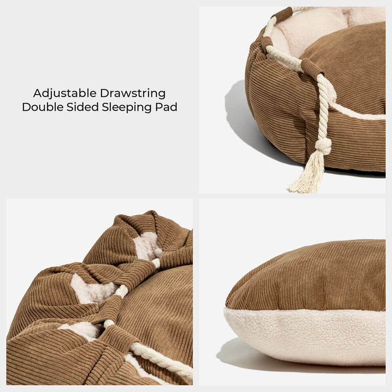 Chew-Resistant Pet Bed with Adjustable Drawstring - Perfect for Dogs ...