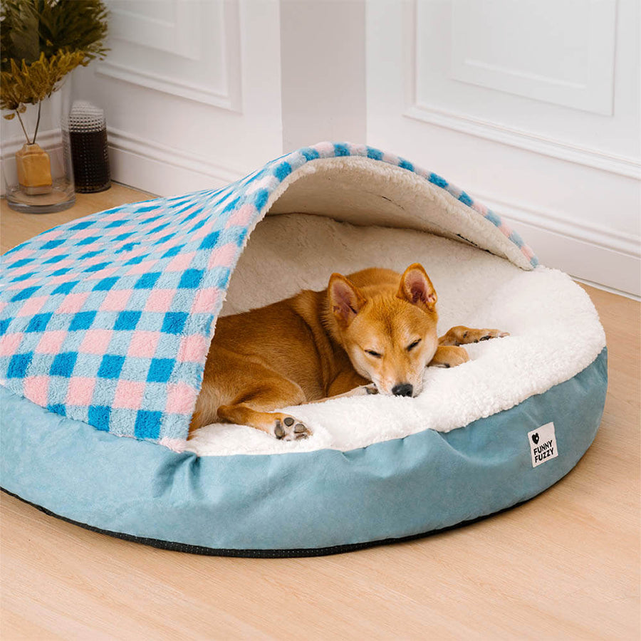 Round Canopy Dream Hideaway Dog Bed Pet Nest Bed - FunnyFuzzy