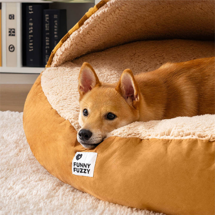 Round Canopy Dream Hideaway Dog Bed Pet Nest Bed - FunnyFuzzy
