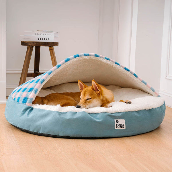 Round Canopy Dream Hideaway Dog Bed Pet Nest Bed - FunnyFuzzy
