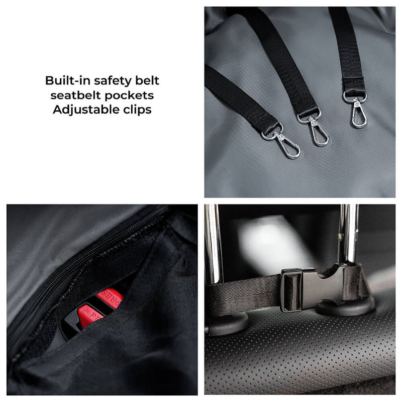 Travel Bolster Safety Waterproof Medium Large Dog Car Back Seat Bed ...