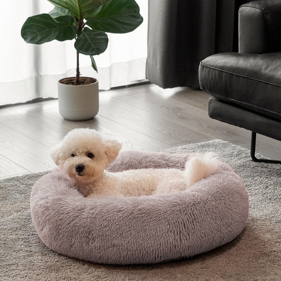 Fuzzy Round Dog Bed - Soft & Cozy Sleep for Your Pet | FunnyFuzzy