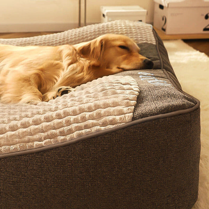 Large Scratch Resistant Dog Cushion Bed | FunnyFuzzy