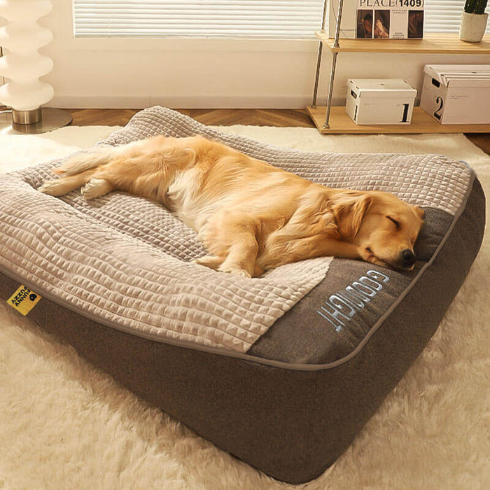 Large Scratch Resistant Dog Cushion Bed | FunnyFuzzy