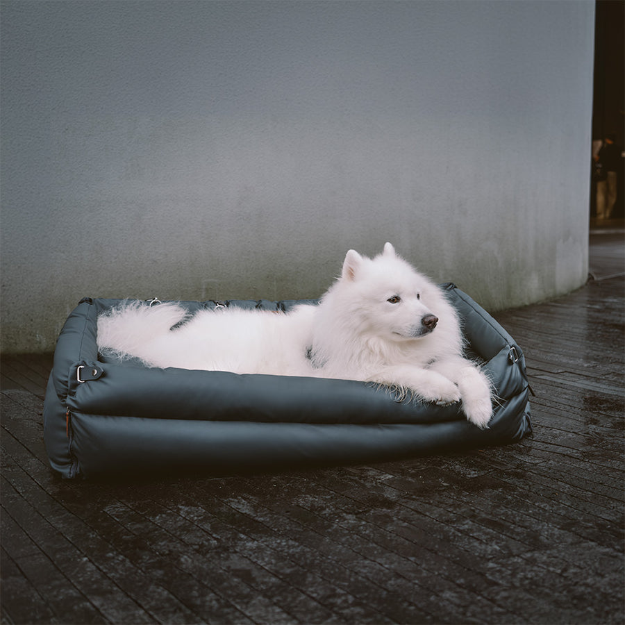 Large Deluxe Faux Leather Dog Car Seat Booster Bed - Urban Voyager ...