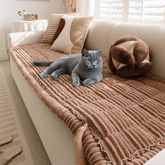 Lazy Soft Flannel Breathable Pet Mat Non-slip Couch Cover - FUNNYFUZZY