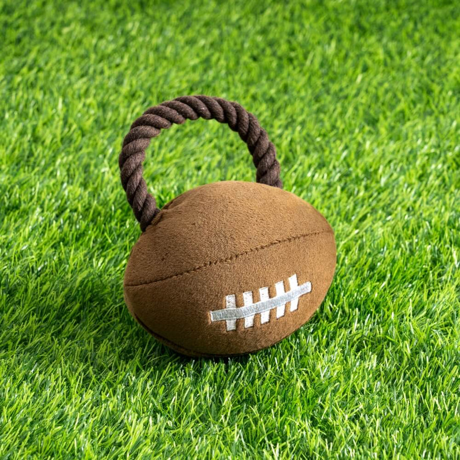 Super Bowl Plush Rugby Football Sound Toy Dog Interactive Toy - FunnyFuzzy