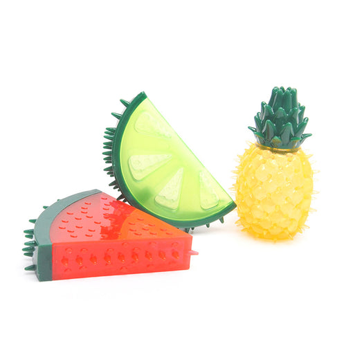 Teething Rubber Water-filled Frozen Fruit Shape Dog Toy-FunnyFuzzy
