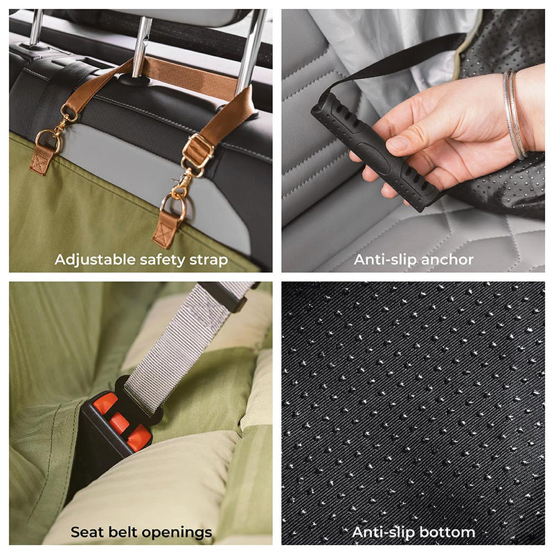 Travel Bolster Safety Back Seat Large Dog Car Seat Bed - Chessboard ...
