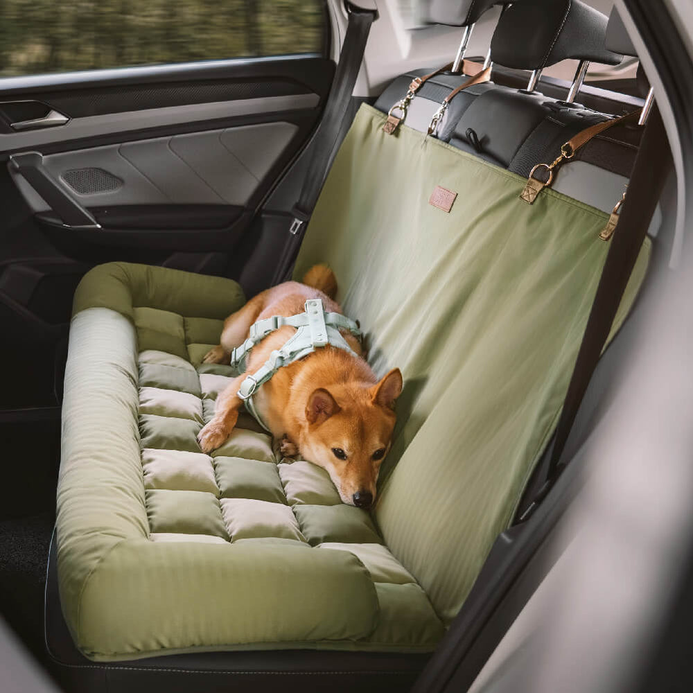 Travel Bolster Safety Back Seat Large Dog Car Seat Bed - Chessboard ...