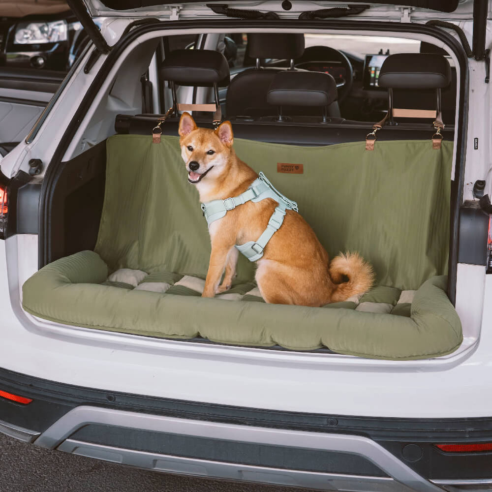 Travel Bolster Safety Back Seat Large Dog Car Seat Bed - Chessboard ...
