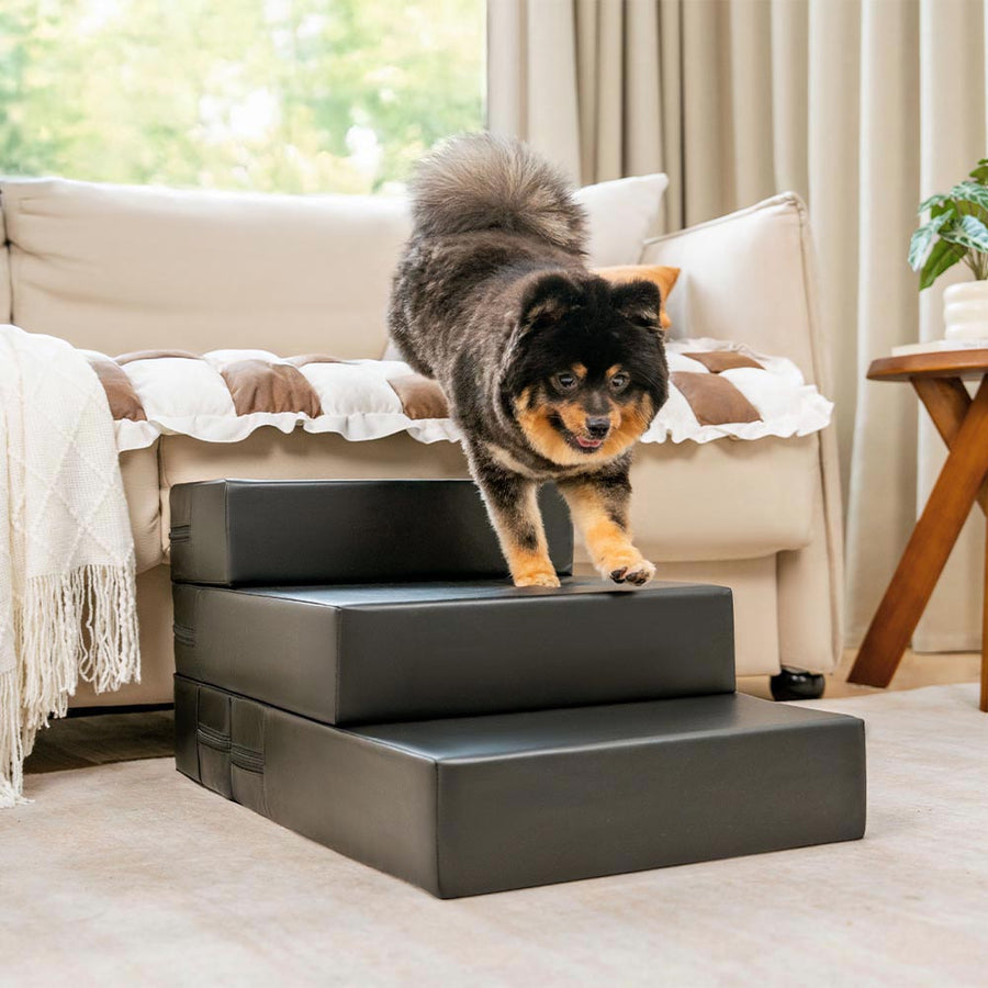 Waterproof Washable Faux Leather Modular Multi-Level Pet Stairs ...
