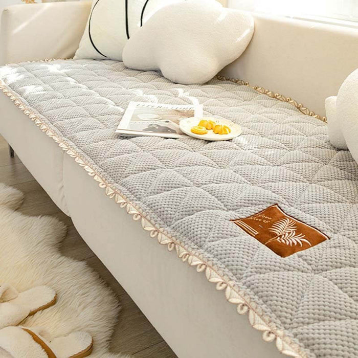 Bread Shape Chenille Non-slip Couch Cover - FunnyFuzzy