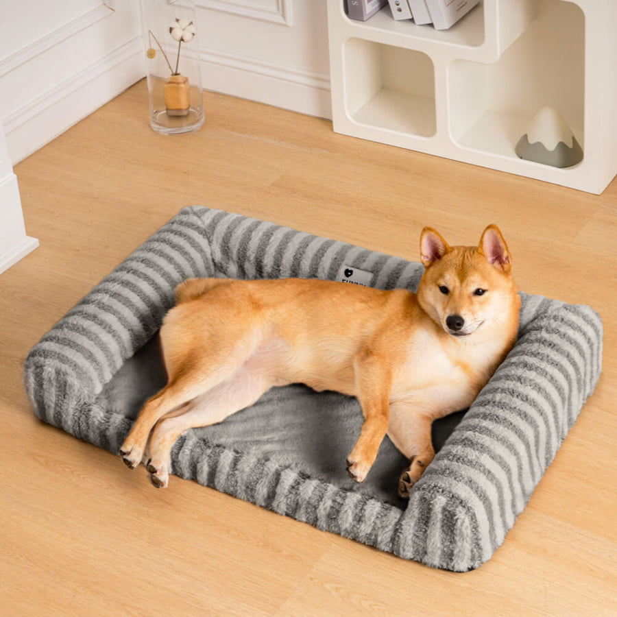 Deluxe Fluffy Full Support Anxiety Relieving Large Dog Bed - FunnyFuzzy