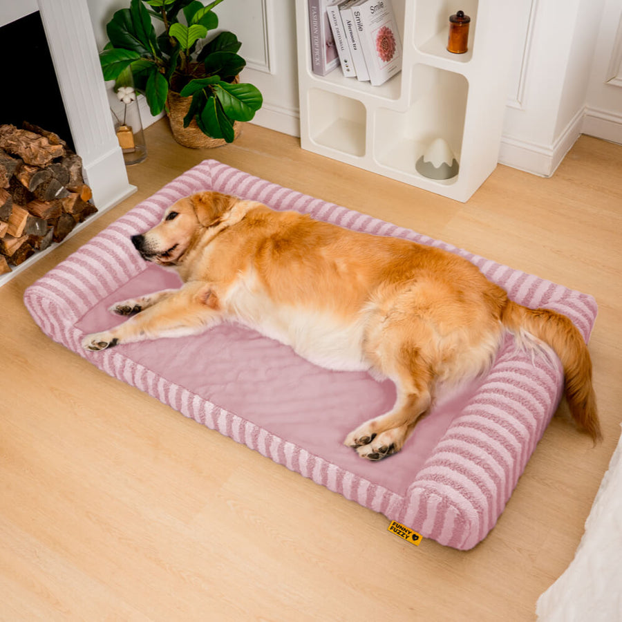 Deluxe Fluffy Full Support Anxiety Relieving Large Dog Bed - FunnyFuzzy