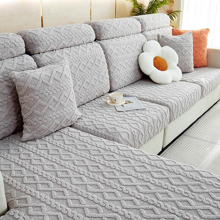 Full Wrap Soft Fleece Couch Cover | Snug, Stretchy & Pet-Friendly ...