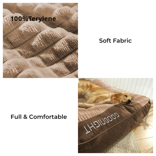 Large Scratch Resistant Dog Cushion Bed | FunnyFuzzy