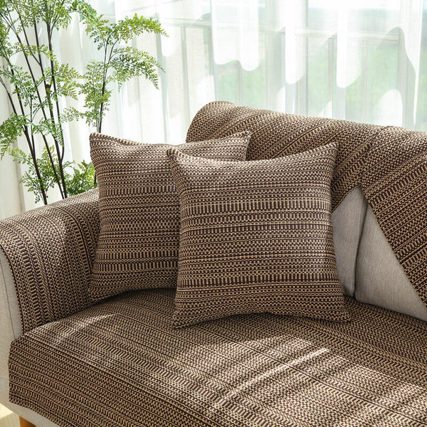 Nature Linen Handwoven Anti-scratch Couch Cover - FunnyFuzzy