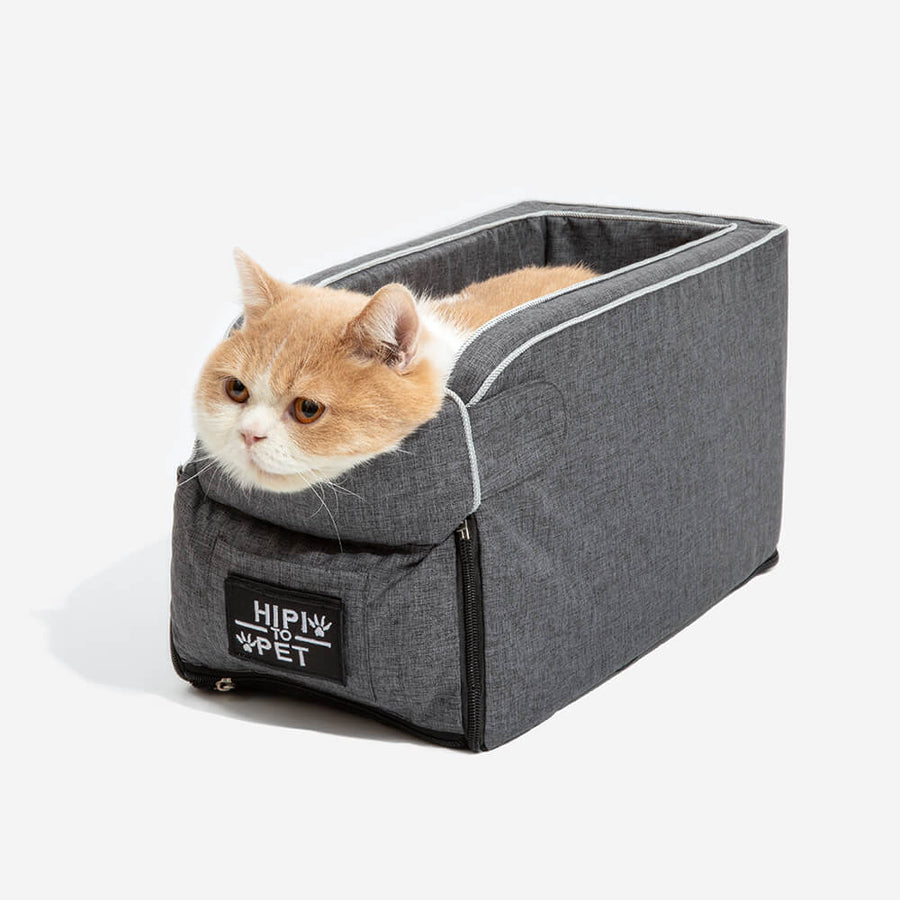 Suede Square Lookout Console Pet Car Seat - FunnyFuzzy