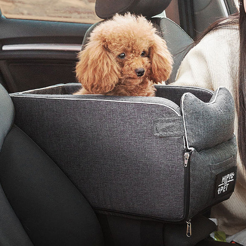 Suede Square Lookout Console Pet Car Seat - FunnyFuzzy
